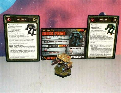 Battletech Adder Clan Wolf Mech 2020 Catalyst Painted Wcards