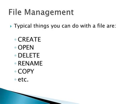 Operating Systems File Management PPTX