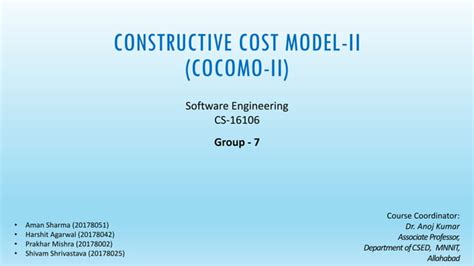 Constructive Cost Model Ii Cocomo Ii Pdf