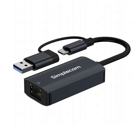 Simplecom NU315 USB C And USB A To Gigabit Ethernet Adapter