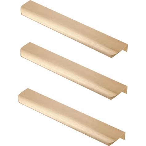 Алюминиевая мебельная ручка Gtv Hexa 96мм 150мм брашированное золото комплект 3 шт Ua Hexa 96