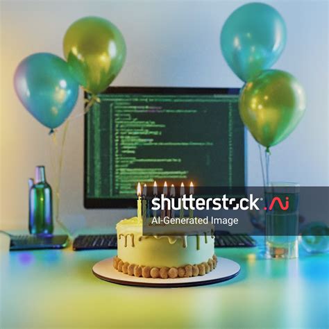 Developer Programmer Birthday Celebration Code Background Ai Generated Image 2514900901