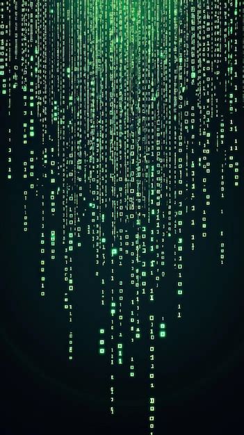 Green Binary Code Background Premium Ai Generated Image