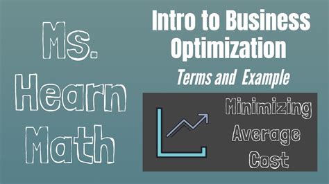 Minimize Average Cost Function Youtube