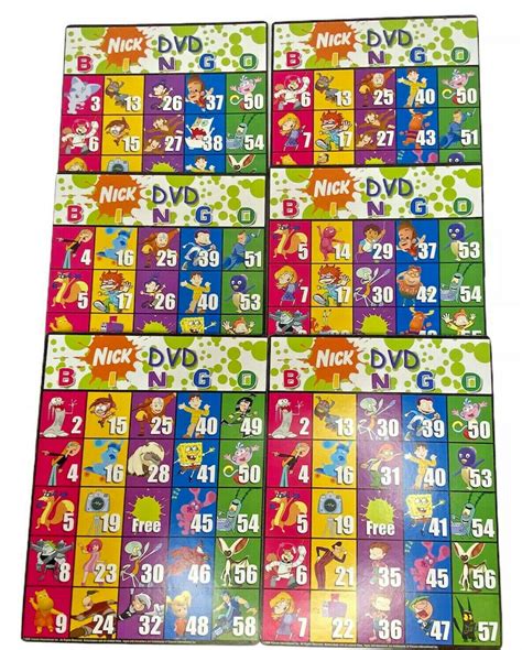 Nickelodeon Nick Dvd Bingo Game Complete Euc Mattel 2006
