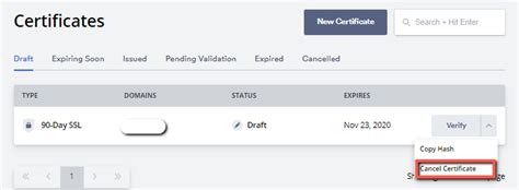 Cancelling An SSL Certificate ZeroSSL
