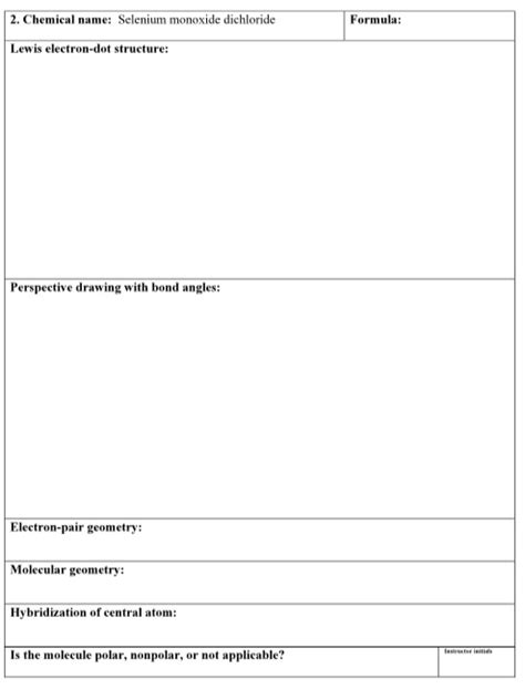Solved 2 Chemical Name Selenium Monoxide Dichloride