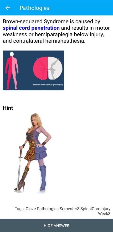 Spinal Cord Dysfunction Mnemonic