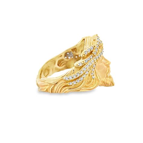 Exquisite Gold Jesus Ring 14k Las Villas Jewelry