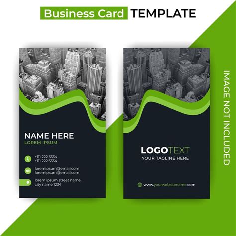 Premium Vector Modern Vertical Business Card Design Template