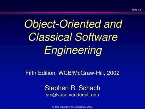 Ppt Object Oriented And Classical Software Engineering Fifth Edition Wcb Mcgraw Hill 2002