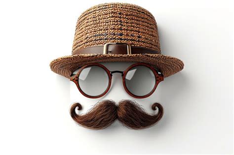 Premium Photo Happy Fathers Day Background With Dad From Hatglasses And Mustache