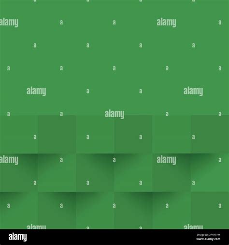 Abstract Green Background Web Template Squares With Shadow Vector Illustration Stock Vector