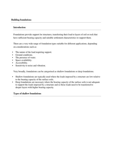 Building Foundation Pdf Deep Foundation Foundation Engineering