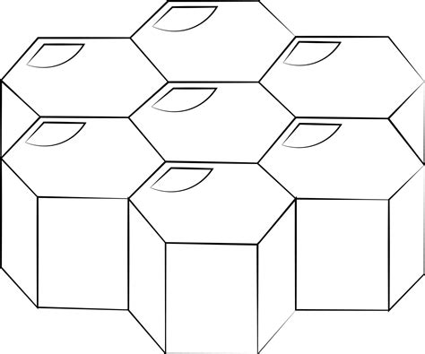 3d Honeycomb Drawing