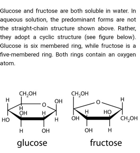 Cyclic Structure Of Gl Related Cyclic Structure Of Glucose And Fructose Edurev Class 12 Question