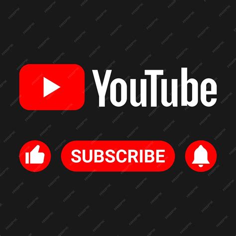 Premium Vector Youtube Subscription Button With Bell Icon For