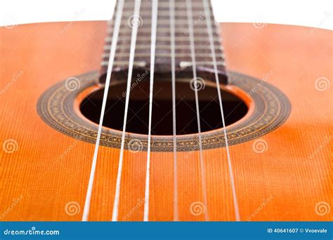 Six Nylon Strings Of Classical Acoustic Guitar Stock Image Image Of