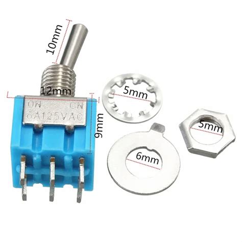 Mini Panel Mount DPDT Toggle Switch Pack Of 5 Buy Online Electronic Component I Robotic
