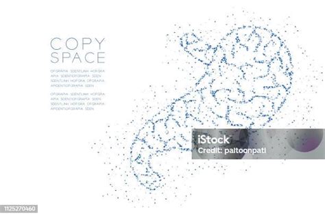 위 모양 추상적인 기하학적 다각형 사각형 상자와 삼각형 패턴 의료 과학 기관 개념 디자인 블루 컬러 그림 복사 공간 흰색 배경에