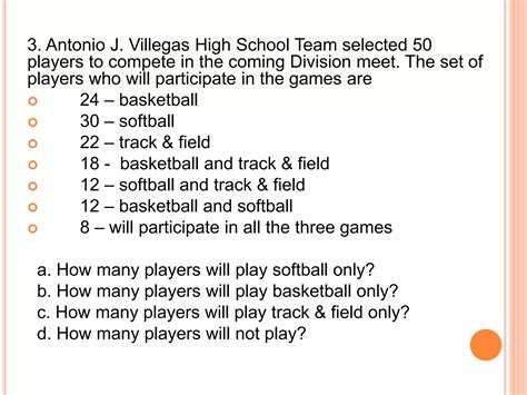 Problem Solving Involving Sets PPTX