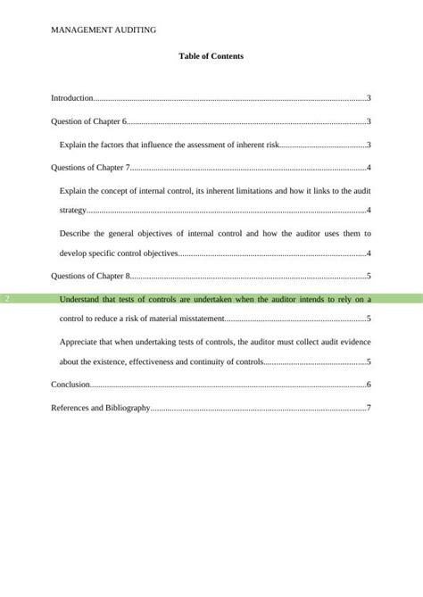 Management Auditing Risk Controls And Audit Procedures