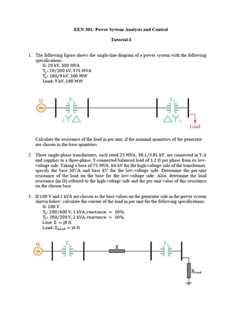 Tutorial I Pdf Electrical Impedance Ac Power