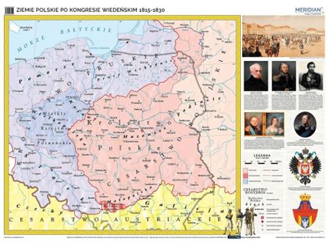 Ziemie Polskie Po Kongresie Wiedeńskim 1815 1830 Mapa ścienna