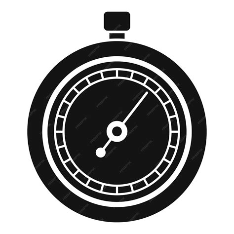 Premium Vector Button Stopwatch Icon Simple Vector Stop Timer Countdown Watch