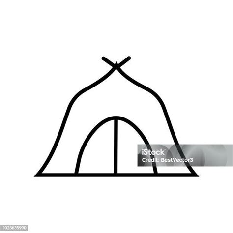 캠핑 텐트 아이콘 벡터 기호와 기호 흰색 배경 캠핑 텐트 로고 개념에 고립 관광에 대한 스톡 벡터 아트 및 기타 이미지 관광 관광객 그림 그리기 Istock