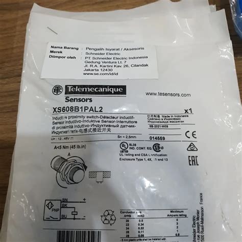 Jual SENSOR TELEMECANIQUE XS608B1PAL2 SN 2 5MM Tangerang Anugerah Mandiri Teknik