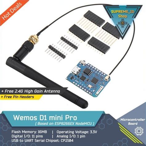 Jual Wemos D1 Mini Pro Esp8266 Ex Arduino Alternative Harga Spesial Shopee Indonesia Jual Wemos D1 Mini Pro Esp8266 Ex Arduino Alternative Harga Spesial Shopee Indonesia