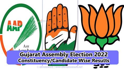 Gujarat Assembly Elections 2022 Constituency Wise Results Candidate