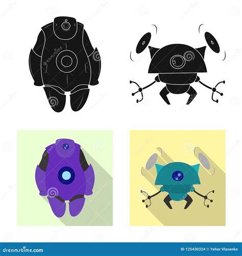 Vector Illustration Of Robot And Factory Symbol Set Of Robot And Space Stock Symbol For Web