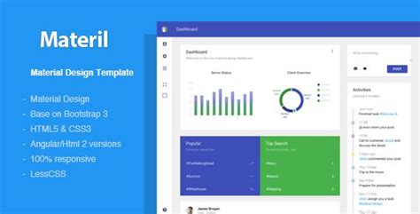 Material Design Admin Template Angular Material Design
