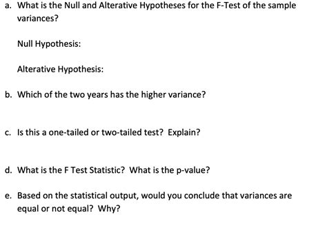 Solved F Test Two Sample For Variances Mean Variance Chegg Com