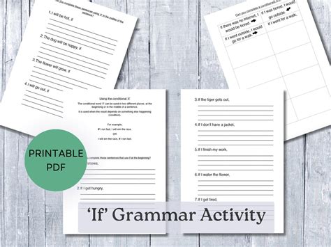 Conditional If English Grammar Worksheets For EAL Pupils Grammar Homebabe English Resources