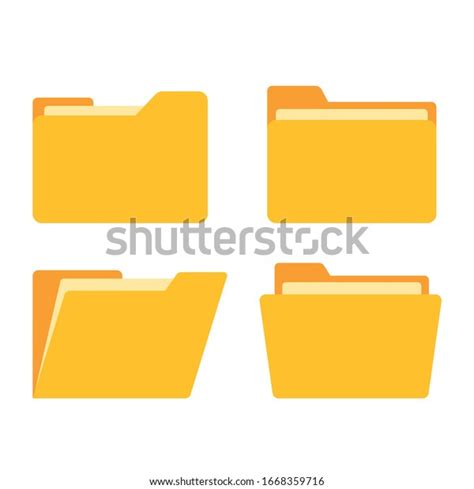 Open Folder Close Folder Folders Documents Stock Vector Royalty Free