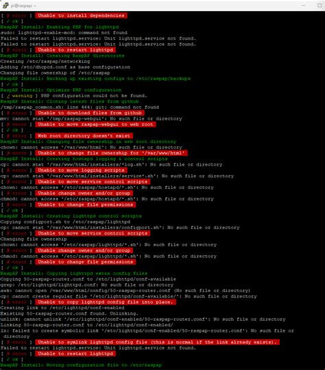 Trying To Setup Raspap But Keep Getting Errors Networking Linus Tech Tips