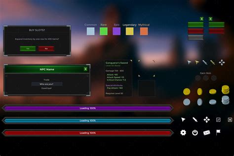 MMORPG Game UI By Renderman MMORPG Game UI By Renderman