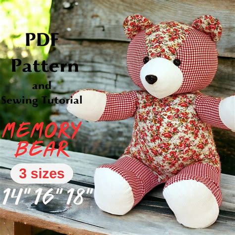 Memory Bear Pattern Keepsake Bear Sewing Pattern Teddy Bear Stuffed