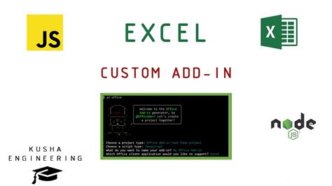 Excel Custom Add In Geliştirmek Nodejs Ve Javascript Youtube