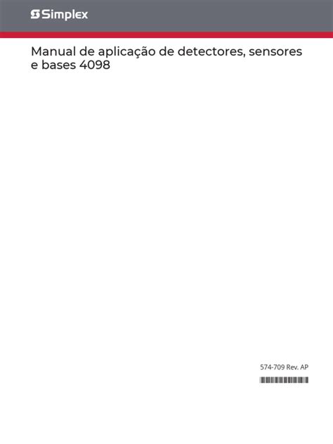 Simplex Detector Installation Portugal Pdf Umidade Temperatura