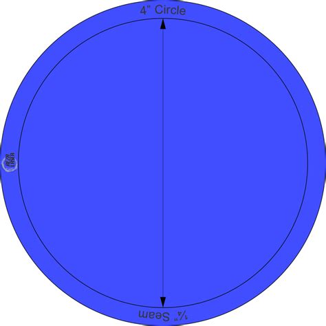 Circle 4 Inch Acrylic Template Solid With 1 4 Inch Seam Allowance