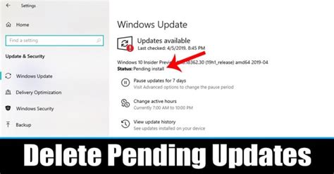 How To Delete All Pending Updates On Windows 10 Pc