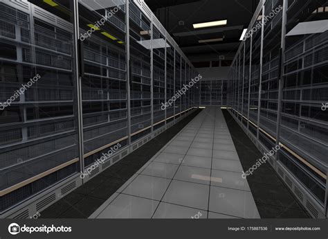 현대 데이터 센터 서버 룸 — 스톡 사진 © Boscorelli 175887536