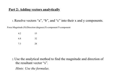 Solved Part 2 Adding Vectors Analytically 1 Resolve Solved Part 2 Adding Vectors Analytically 1 Resolve