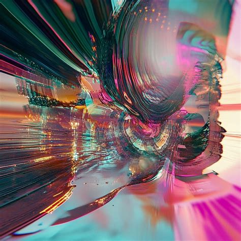 Chromatic Aberration Distorting Reality Premium Ai Generated Image