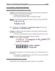 Understanding Functions And Function Notation In Mathematics Course Hero