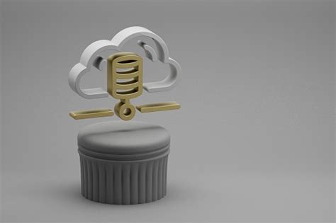 Ilustrasi Abstrak Yang Indah Ikon Simbol Server Database Pada Dudukan